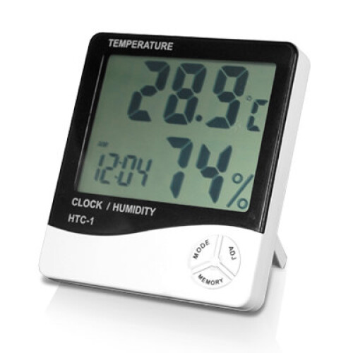 DIGIFLEX Digital LCD Temperature and Humidity Meter Clock Alarm on OnBuy