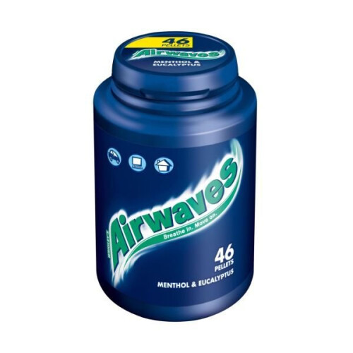 Airwaves Menthol Bottle 46-Piece Sugarfree Gum - Case of 6 (6 x 46 ...