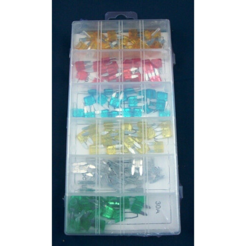 120 x Mini Car Blade Fuses For Cars Vans 5 10 15 20 25 30 amp Fuse Set ...