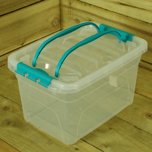 13 Litre 38cm x 26cm x 21cm Plastic Storage Tub / Tidy Box with Lid ...