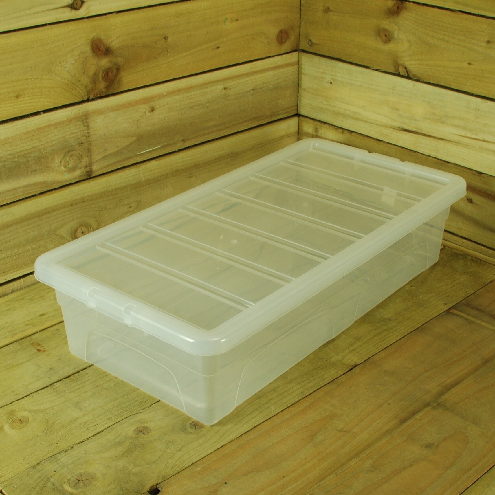 40 Litre 75cm x 38cm x 18cm Underbed Plastic Storage Tub / Tidy Box ...