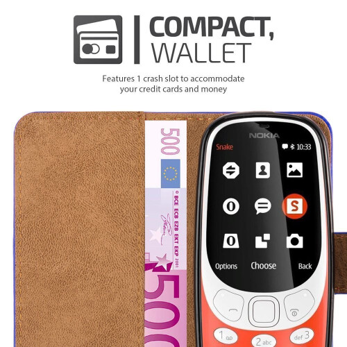 (Blue) For Nokia 3310 Premium Leather Flip Case Cover on OnBuy
