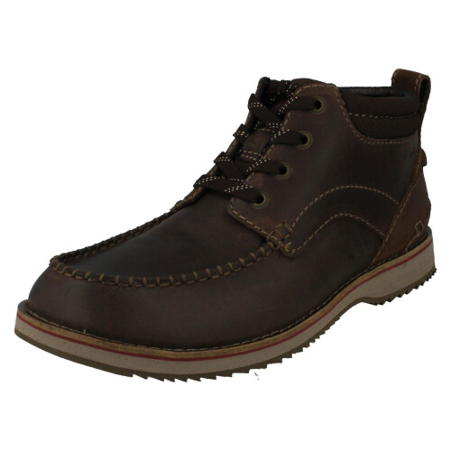 Men's Clarks Casual Boots Mahale Mid Dark Brown Nubuck Size 7G on OnBuy
