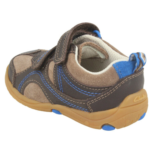 Boys Clarks Casual First Shoes Ru Rocks - Brown Combi Suede - UK Size ...