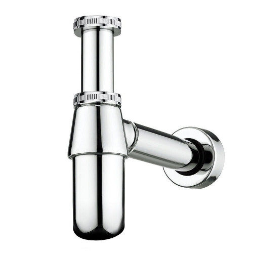 Chrome Bottle Trap Basin Waste Bathroom Sink Pipe Adjustable Height on ...