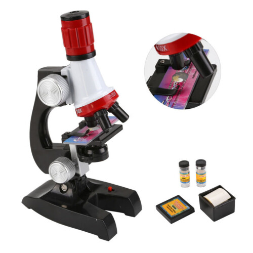 Science Kits for Kids Beginner Microscope LED 100X 400X 1200X ...