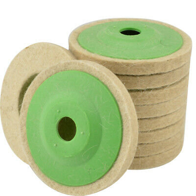 10X 100mm 4 Inch Round Wool Buffing Pad Polishing Wheel Felt Buffer on ...