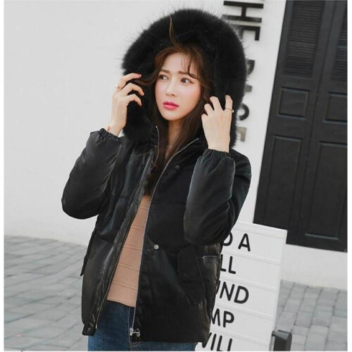 Winter Coat Women Parka jacket Korean Loose Hooded Velvet Short Cotton ...
