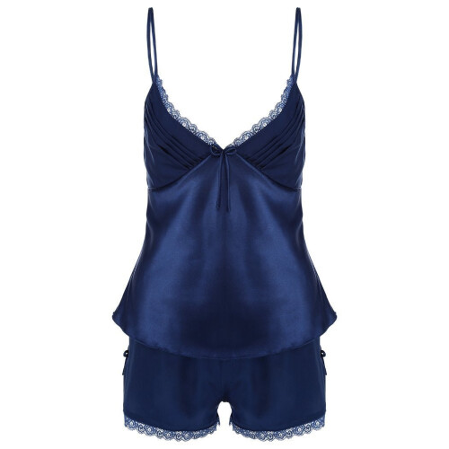 Women Nightgown Pajama Sets Lady Spaghetti Strap Lace Silk Satin ...