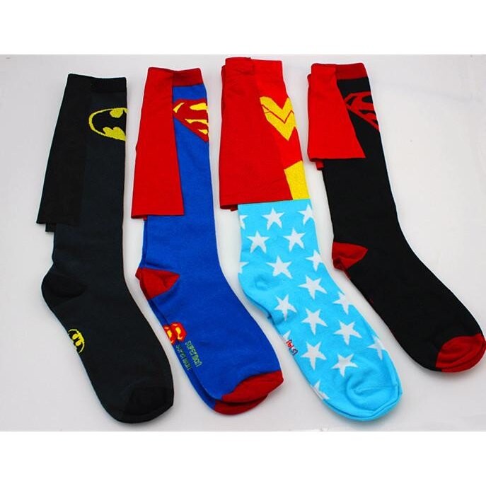 DC Superman Batman The Flash Wonder Woman knee high long Socks summer ...