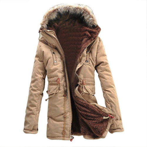 Winter Warm Fleece Parka Dreadnought Trench Jacket Duffle Coat on OnBuy