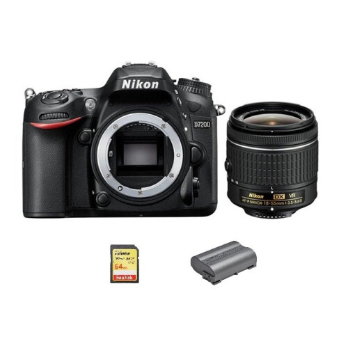 NIKON D7200 + AF-P DX 18-55mm + 64GB SD card + EN-EL15B Battery on OnBuy