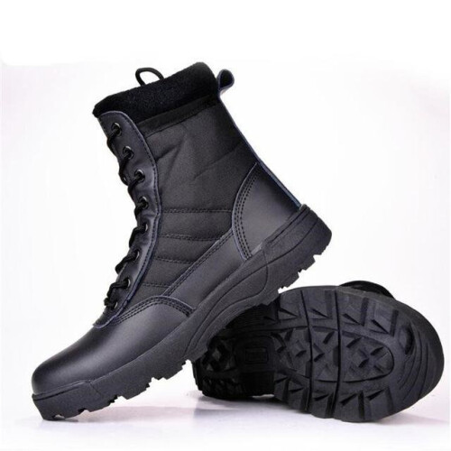 Military leather winter boots for men Combat bot Infantry tactical men ...