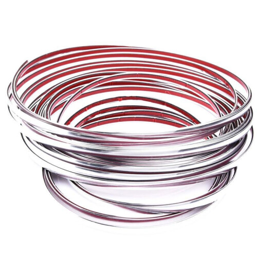 6mm-8mm x15M Universal Car Body Kit Side Skirt PVC Chrome Anti ...