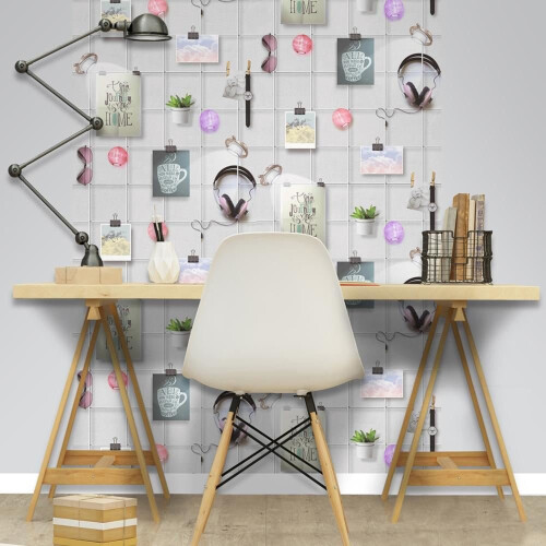 Muriva Collage Pattern Wallpaper Faux Effect Sunglasses Photo Childrens ...