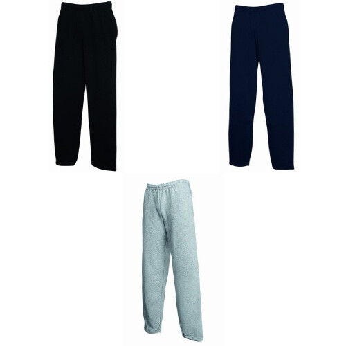 Fruit Of The Loom Mens Open Hem Jog Pants / Jogging Bottoms on OnBuy