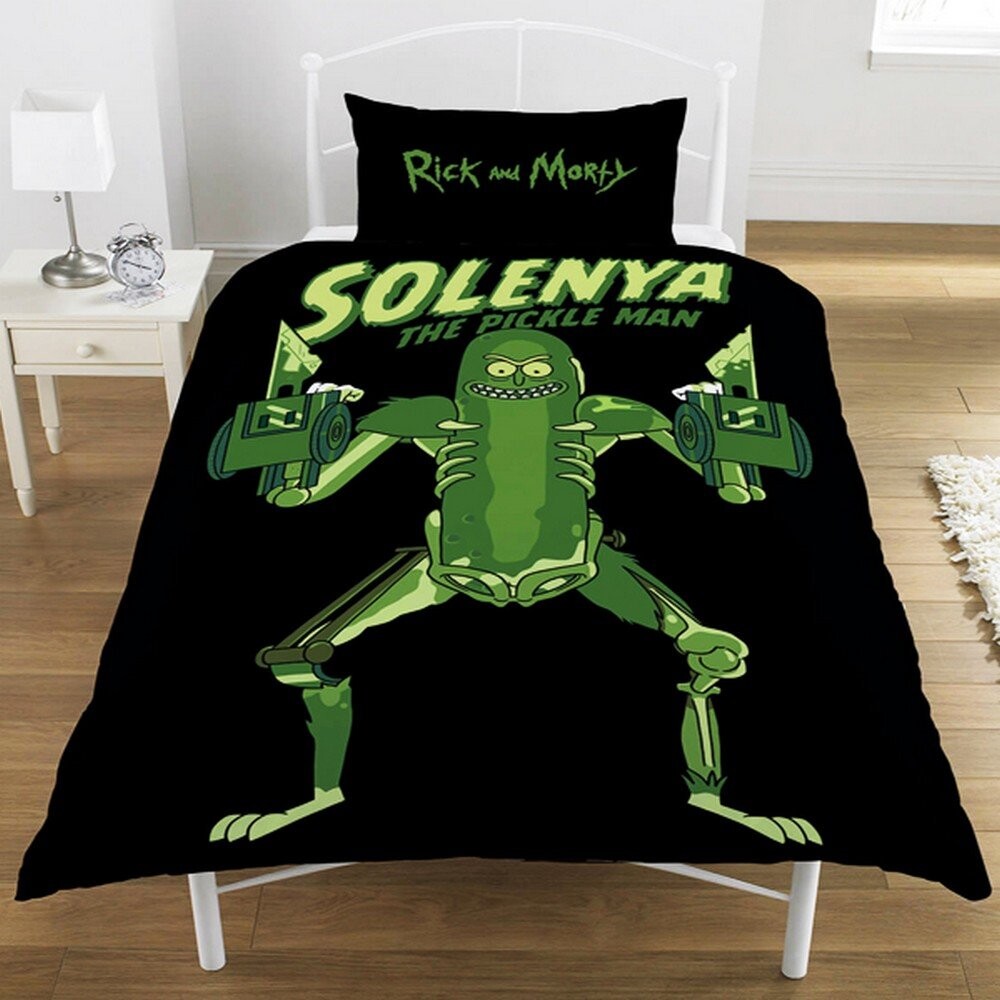 Rick And Morty Pickle Rick Rat Suit Reversible Single Duvet Set on OnBuy