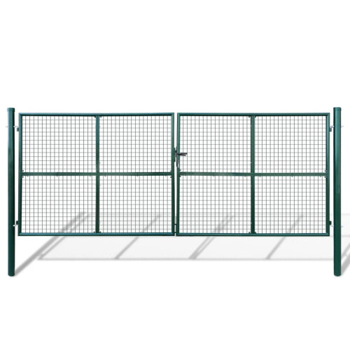 vidaXL Mesh Garden Gate Outdoor Gate Entrance Gate Animal Barrier ...