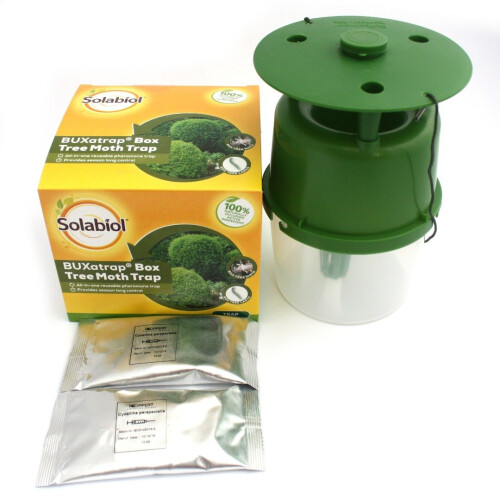 Solabiol BUXatrap Box Tree Moth Trap & 2 Pheromone Lure Reusable Glue ...