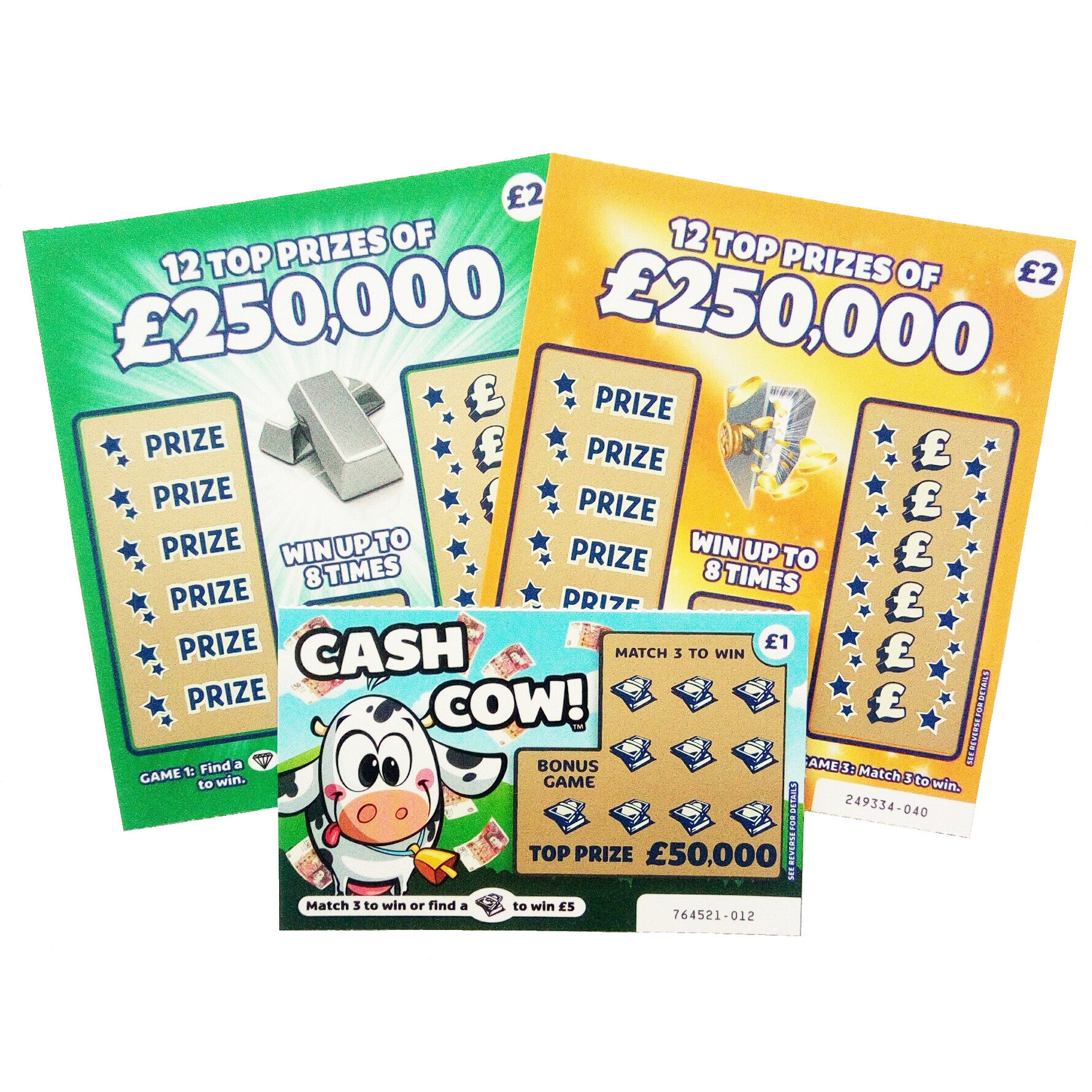 9pcs Mixed Fake Scratch Cards | Lottery Win £50,000 Practical Joke on OnBuy