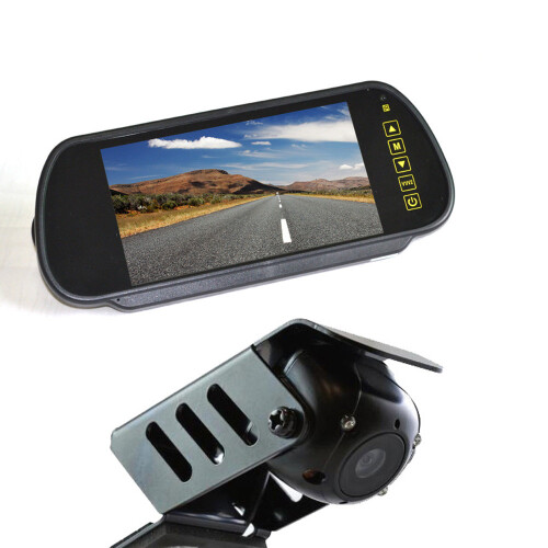 Vardsafe Rear View Backup Camera & 7 Inch Clip-on Mirror Monitor for ...