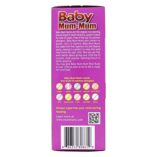 Hot Kid, Baby Mum-Mum, Organic Rice Rusks, 24 Rusks, 1.76 oz (50 g) on ...