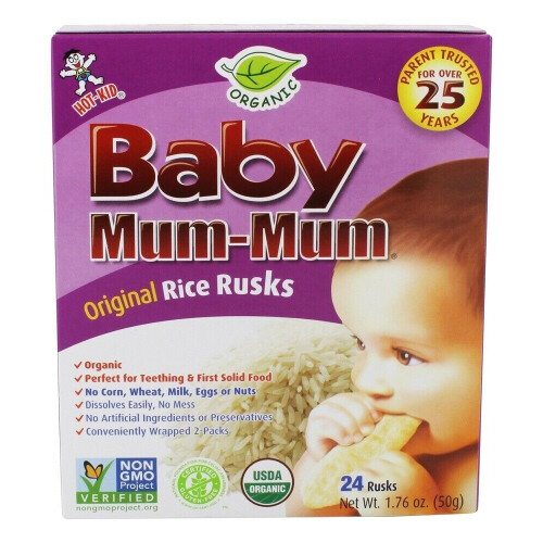 Hot Kid, Baby Mum-Mum, Organic Rice Rusks, 24 Rusks, 1.76 oz (50 g) on ...