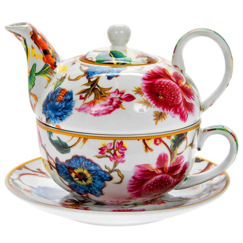 William Morris Anthina Florals Tea For One Ceramic Teapot Cup Saucer ...