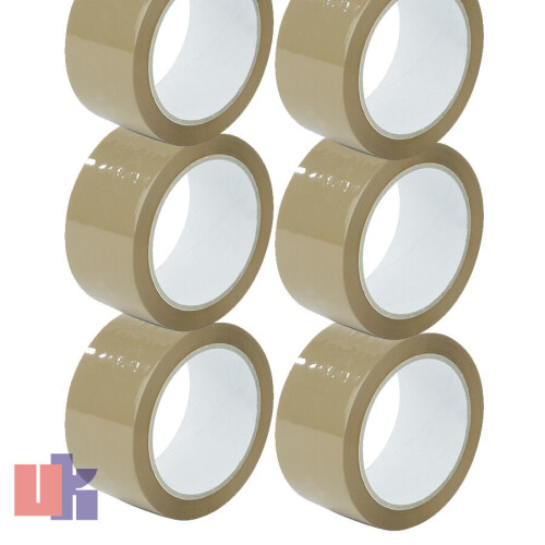 Brown Parcel Packing Strong Tape 66M X48Mm 6X Rolls Packaging on OnBuy