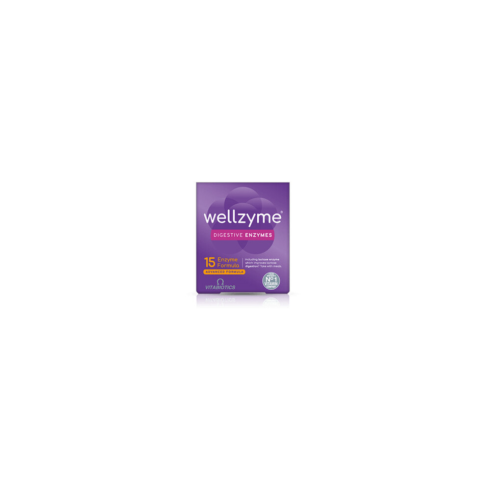 Vitabiotics Wellzyme Digestive Enzymes 15 Enzyme Formula - 60 Capsules ...
