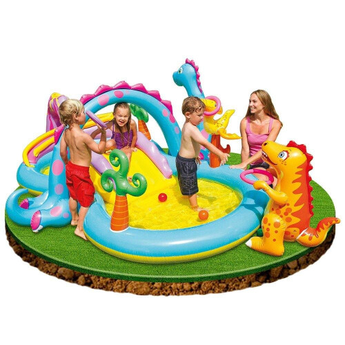 Intex 57135NP Kids' Dinoland Play Centre | Dinosaur Paddling Pool on OnBuy
