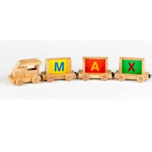 Vinsani® Personalised Name Wooden Alphabet Train Letters - (Includes A ...