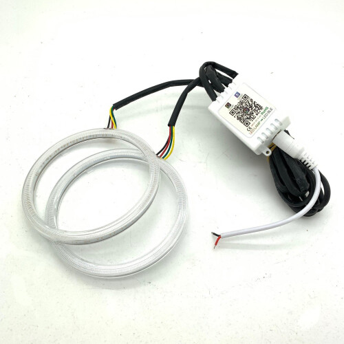 LED Headlight Rings Halo Angel Eyes RGB Multicolour Bluetooth colour ...