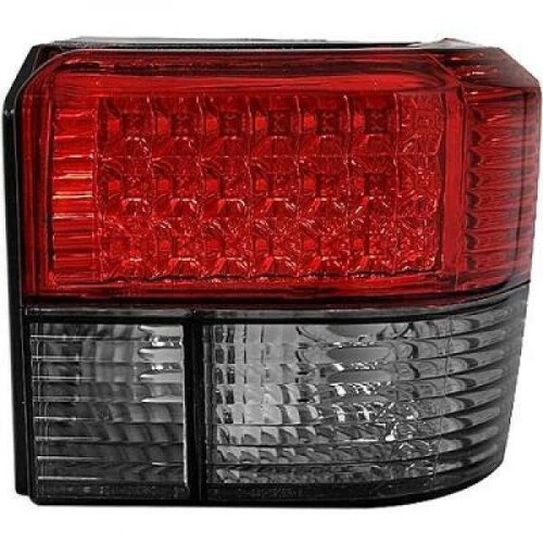 Back Rear Tail Lights Pair Set LED Clear Red Black VW T4 Caravelle 96 ...