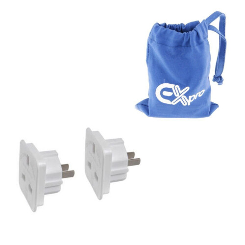 2 Pack UK Travel Mains Plug Adapter Adaptor to American Samoa, Antigua ...