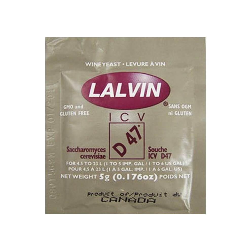 Lalvin D47 Yeast White and Blush Wines 5g Sachet Homebrew Wine Making 4 ...