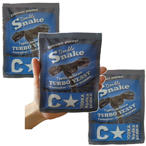 3x Double Snake C Star Turbo Yeast 25L Extreme Purity Homebrew Vodka ...