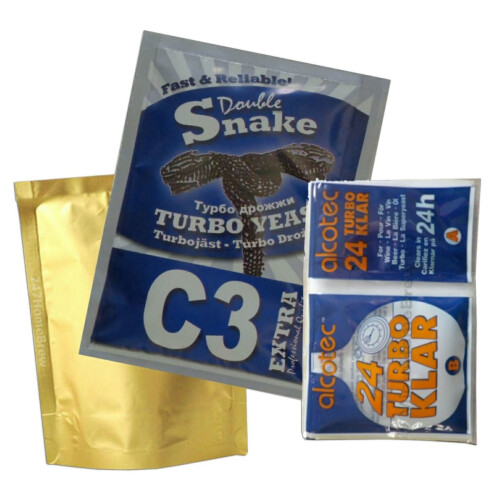 Double Snake C3 Turbo Yeast, TurboKlar, Liquid Carbon Homebrew Spirit ...