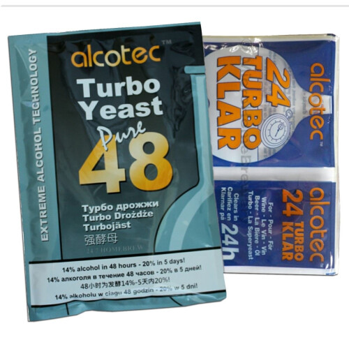 Alcotec 48 Dual Purpose Turbo Yeast AND TurboKlar Homebrew Vodka Spirit on OnBuy