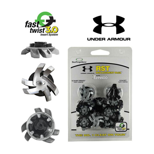 Champ Silver Tornado Under Armour Golf Shoe Spikes Fast Twist 3 Thread ...