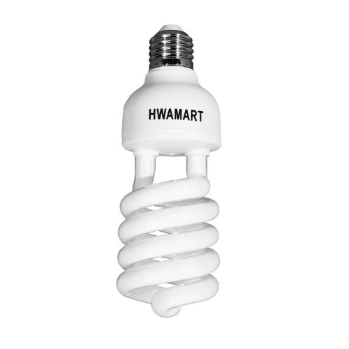 2 Packs 45W 5500K CFL Energy Saving Full Spectrum White Spiral ...