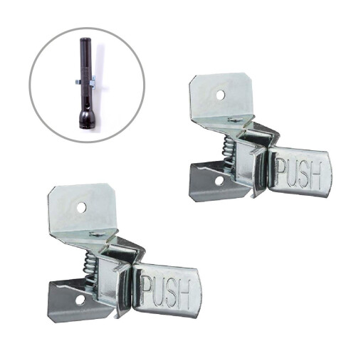 10 x Spring Loaded Wall Mounted Tool Clips, Storage for Garages, Sheds ...