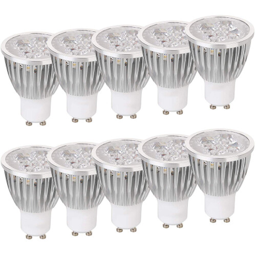 10X LED Spotlights GU10 Cool White 6000K Light Bulb 6W 600lm Lamp on OnBuy