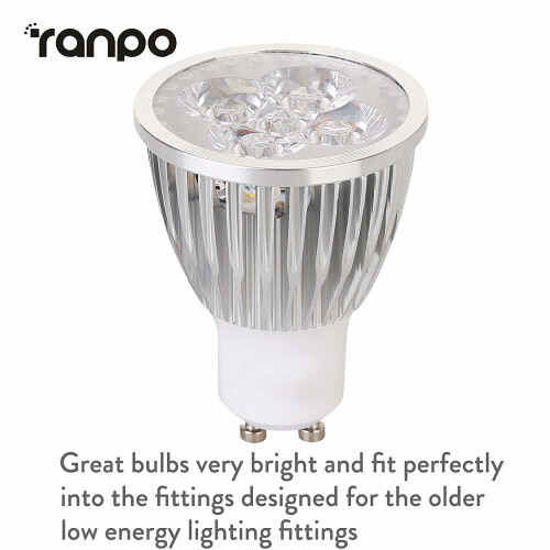 10X LED Spotlights GU10 Cool White 6000K Light Bulb 6W 600lm Lamp on OnBuy