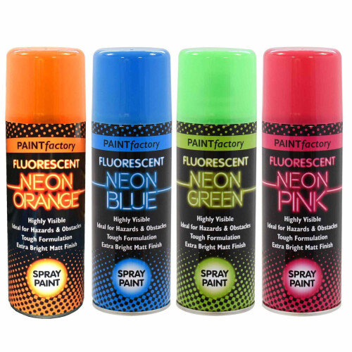 Fluorescent Neon Spray Paint 200ml Ultra Bright Matt Finish Auto ...