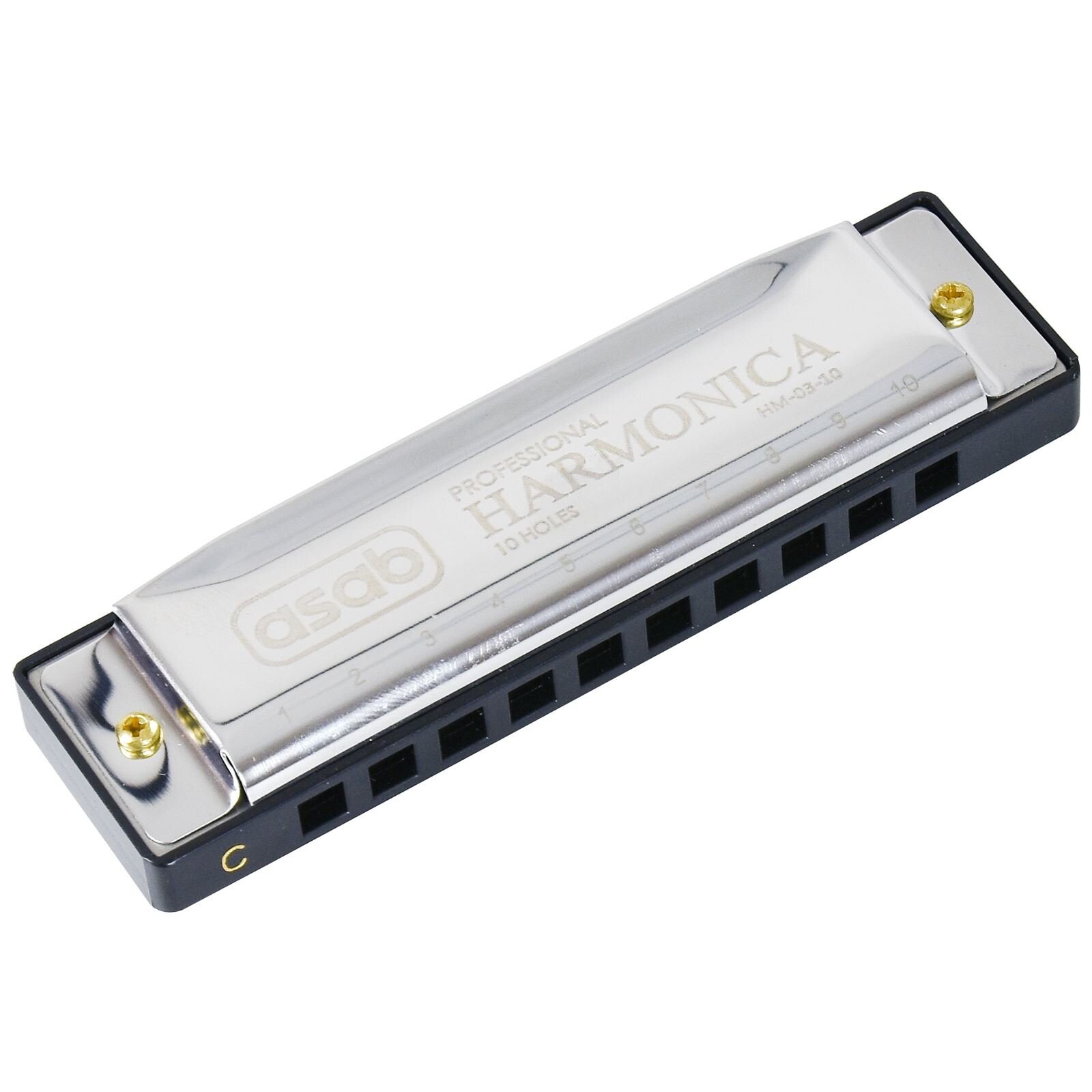 Classic Metal Harmonica 10 Holes C-Tuned Mouth Organ Musical ...