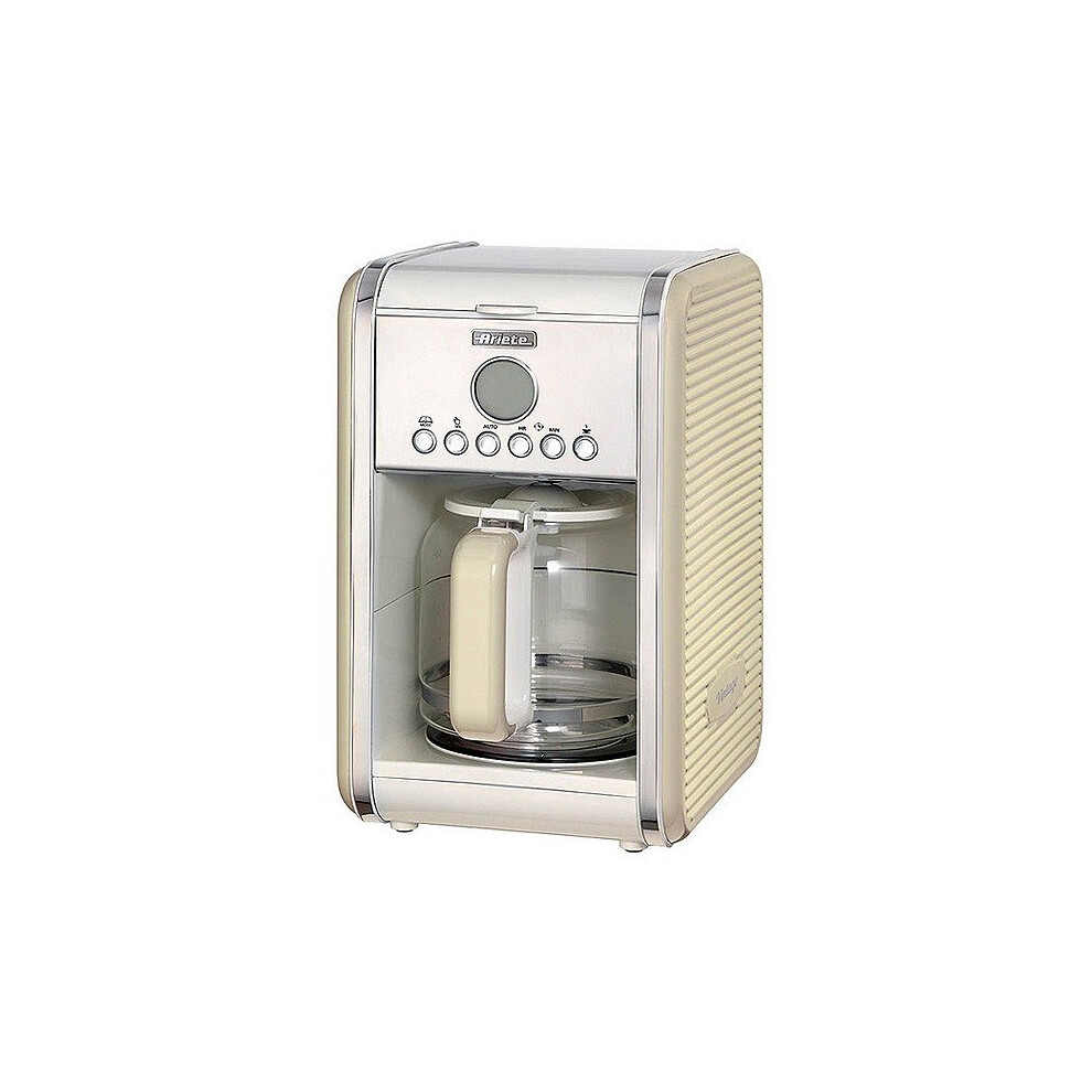 Ariete 1342/03 Retro Style Filter Coffee Machine Cream, 12-Cup, 24-Hour ...