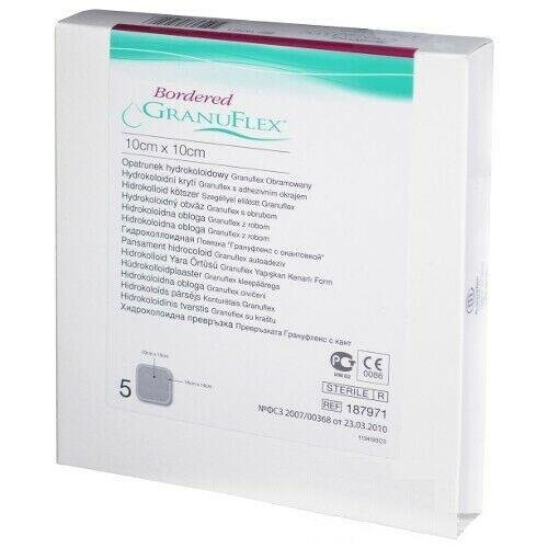 Granuflex Bordered Sterile Dressing(s) 10cm x 10cm Ulcers/Burns/Wounds ...