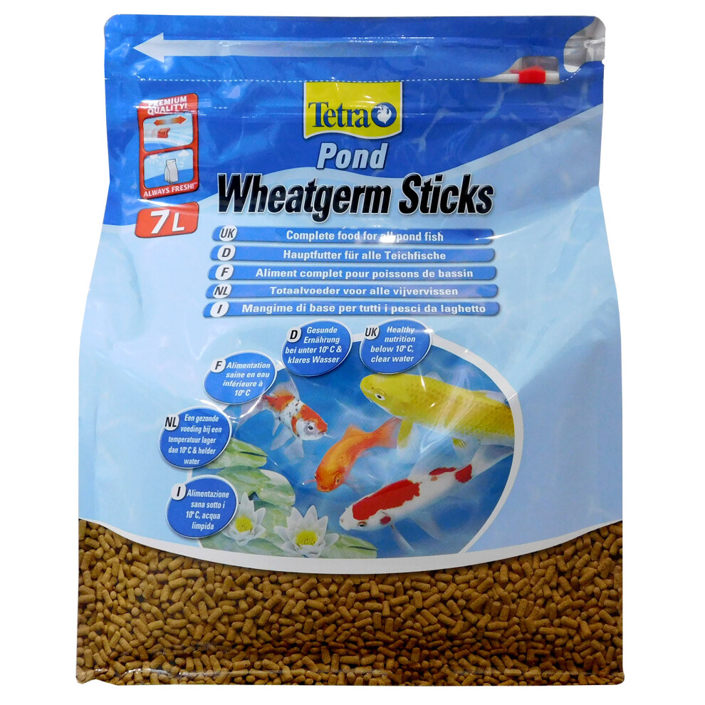 Tetra Pond Wheat Germ Sticks, Pond Fish Food Specially Formulated for ...