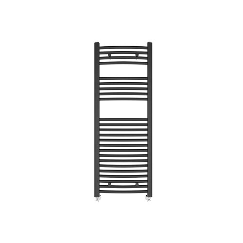 Fjord 1200 x 450mm Curved Grey Towel Radiator on OnBuy